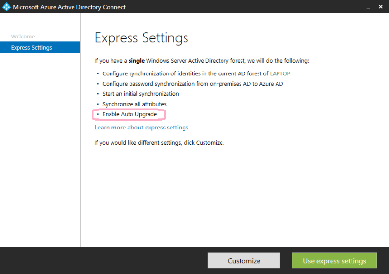 Enabling/Disabling AAD Connect’s Automatic Upgrade Feature | Mike ...