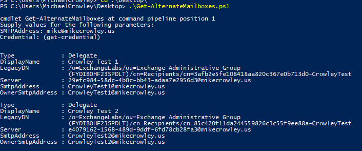 Querying msExchDelegateListLink in Exchange Online with PowerShell ...